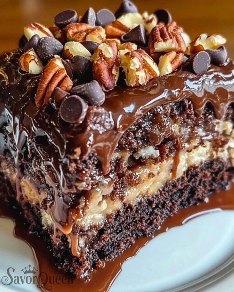 German Chocolate Poke Cake