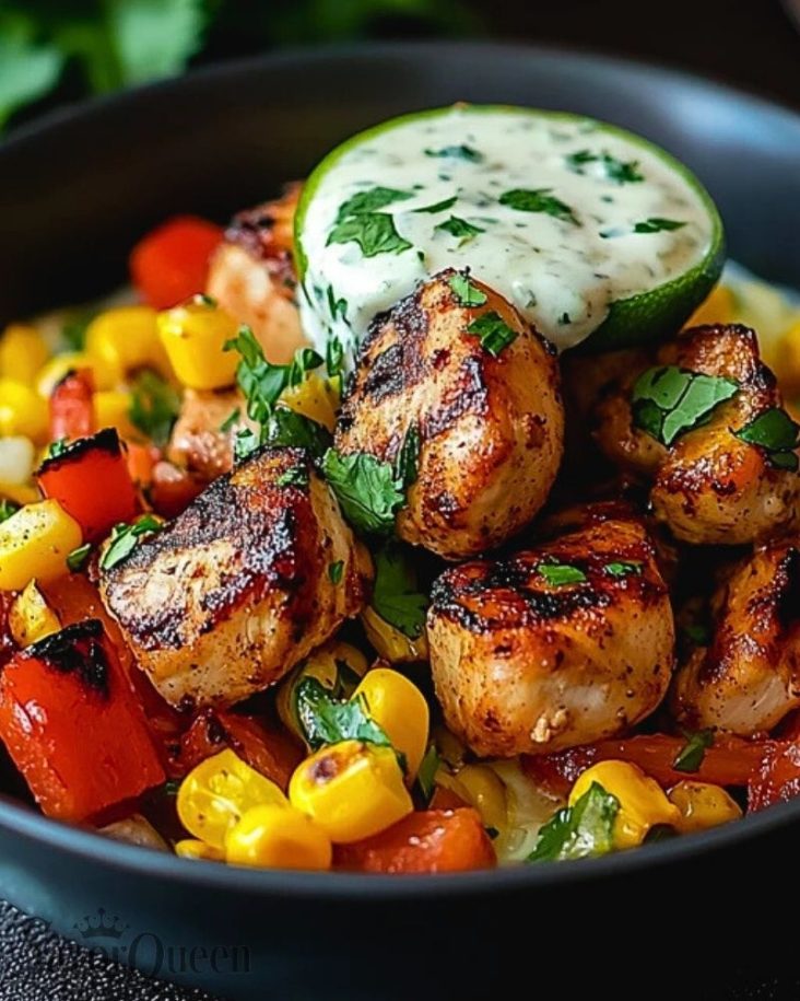 Chipotle Lime Chicken with Corn & Peppers