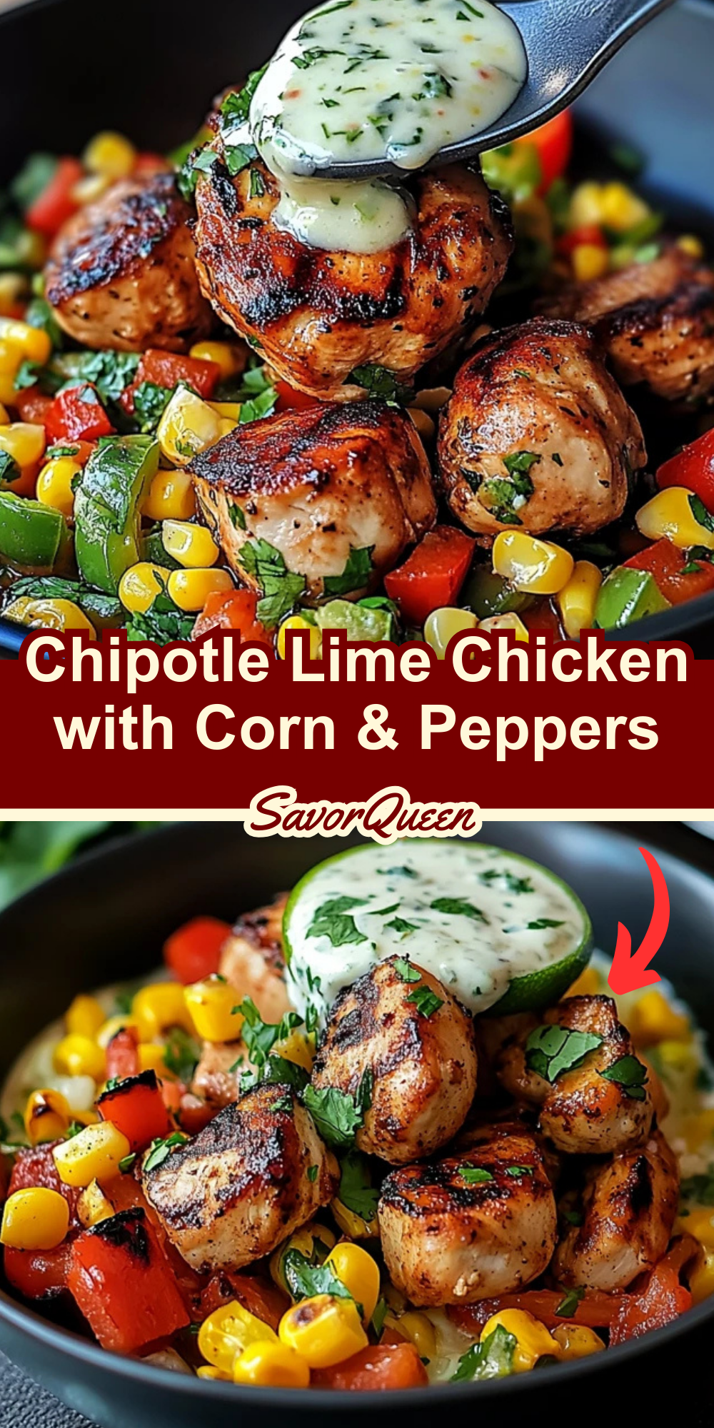 Chipotle Lime Chicken with Corn & Peppers