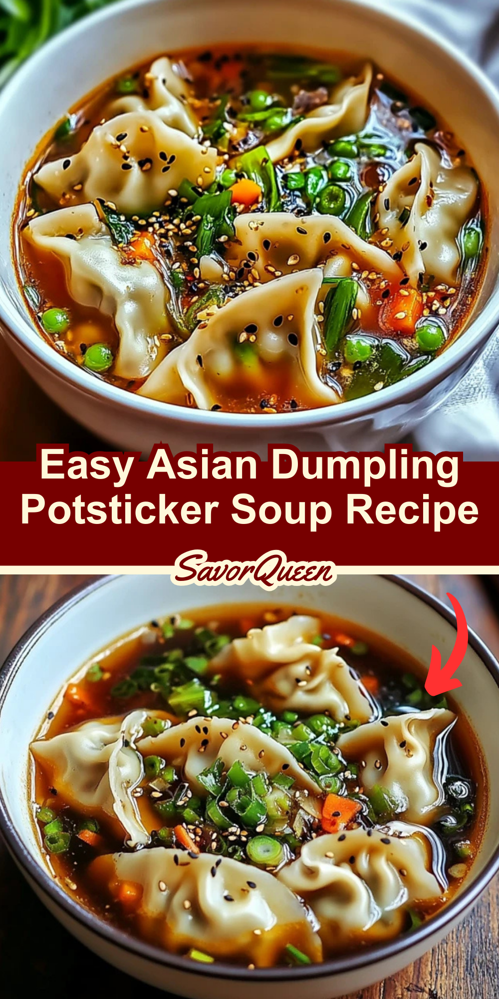 Easy Asian Dumpling Potsticker Soup
