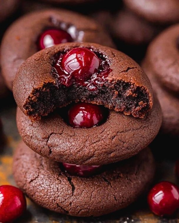 Chocolate Cherry Cookies Recipe
