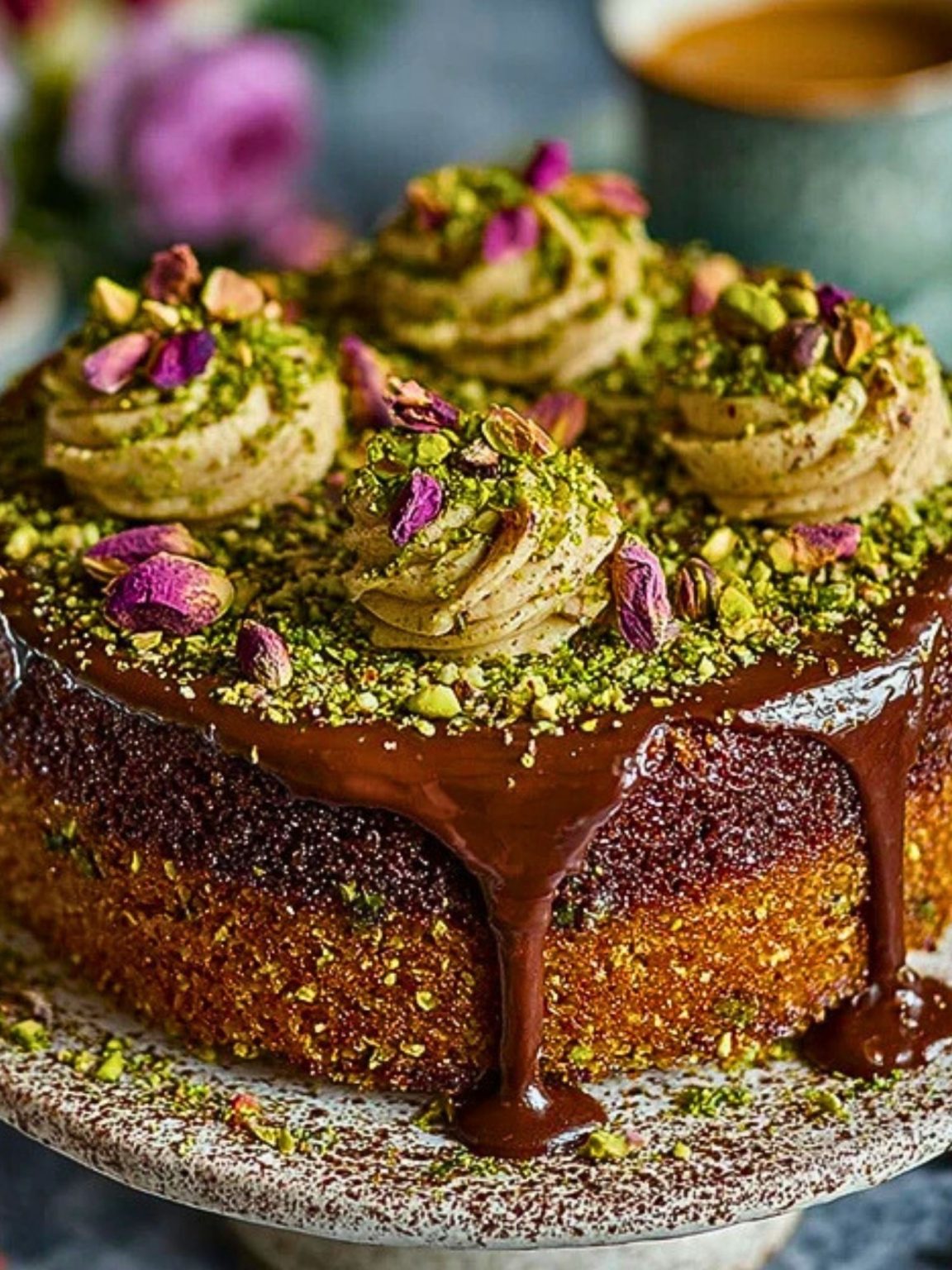Decadent Chocolate Pistachio Kunafa Dessert for Ramadan or Any Celebration