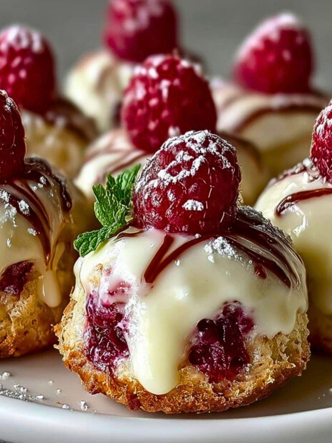 Raspberry Cream Cheese Pastry Bites