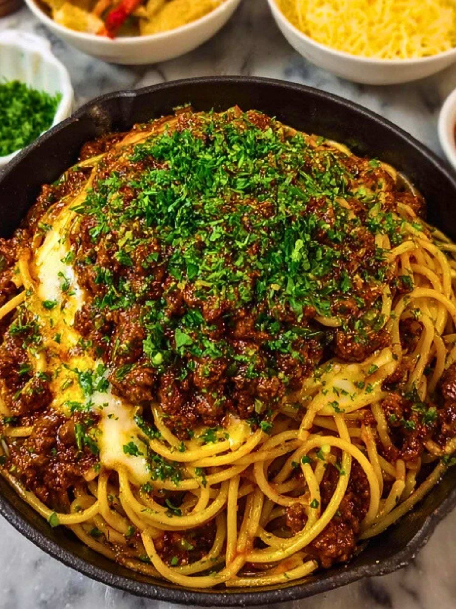 Creamy Cajun Beef Spaghetti with Three-Cheese Parmesan Sauce