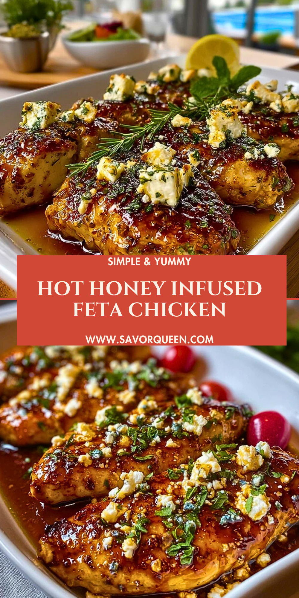 Hot Honey Infused Feta Chicken