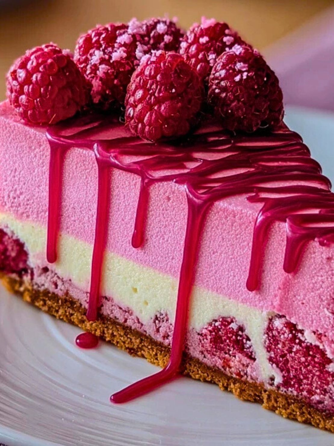 Pink Velvet Raspberry Cheesecake