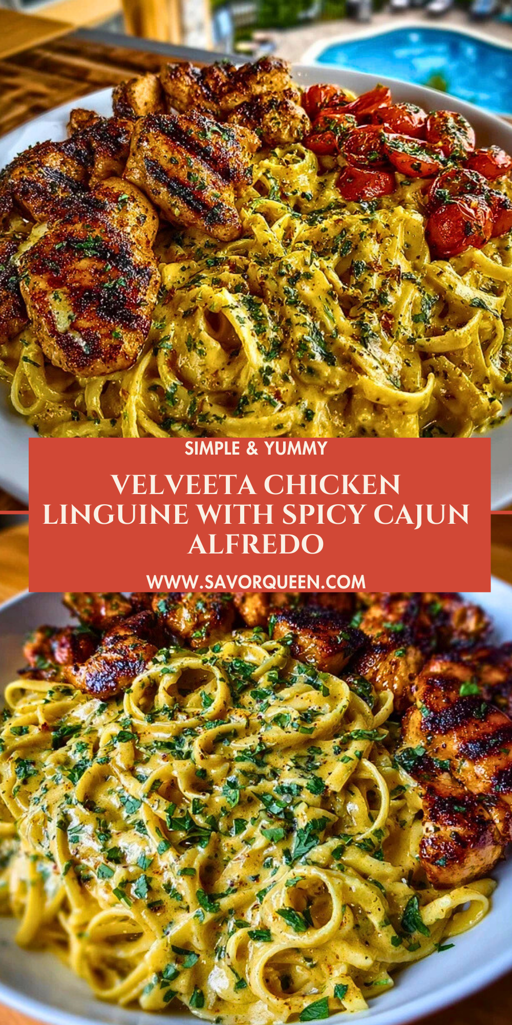 Velveeta Chicken Linguine with Spicy Cajun Alfredo