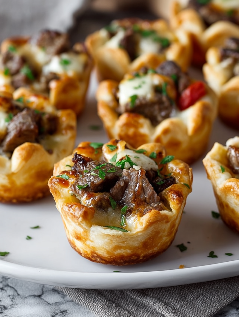 Mini Steak and Cheese Cups