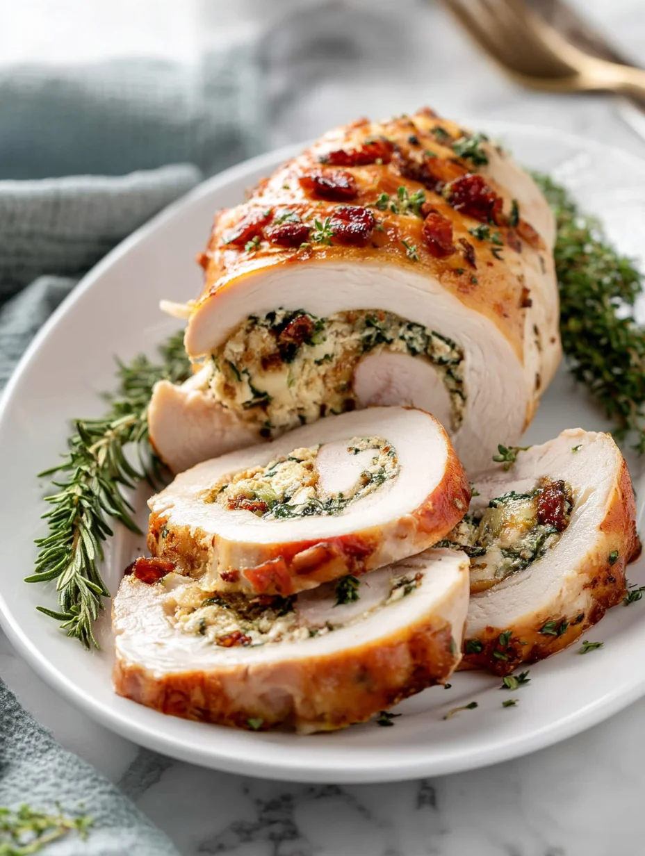 Best Christmas Stuffed Turkey Breast